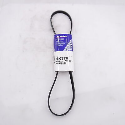 AC Delco V Ribbed Serpentine Belt 4K378 For 1999-2008 Chevrolet ...