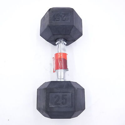 Single Weider Dumbbell 25 lb Rubber Hex Dumbbell (25 pounds total ...