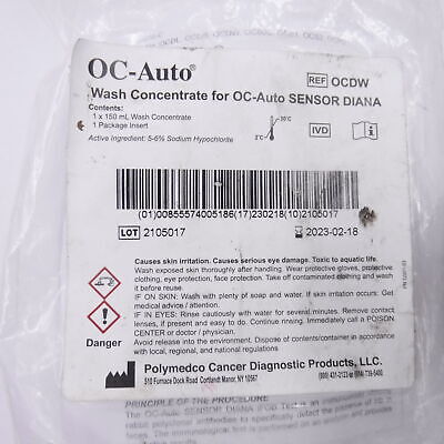 Polymedco Wash Reagent OC-Auto Wash Concentrate For OC-Auto Sensor ...
