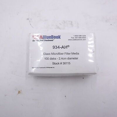 USABlueBook 934-AH Glass Fiber Filters 2.4mm Box of 100 38115 ...