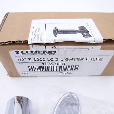 1/2"Legend 102-803 Forged Chrome Brass Log Lighter Gas Valve T-3200 ...