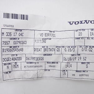 Genuine OEM Volvo Truck 8397701 Fitting Brake Valve - OneClick Warehouse