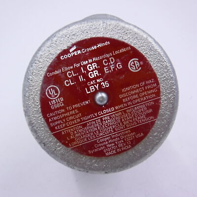 Eaton LBY35 Conduit Fitting 1" Crouse-Hinds Series Capped Elbow ...