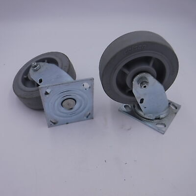 Set Of 2: Colson Hi-Tech Performa 6" x 2" Heavy Duty Rubber Swivel ...