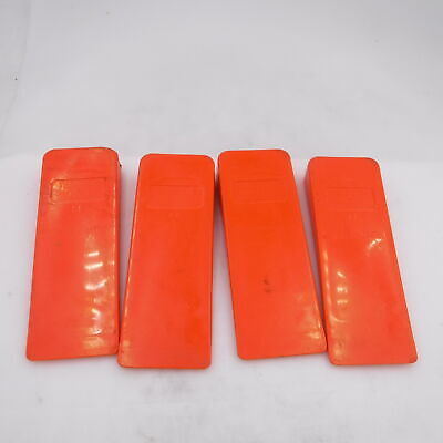 Set of 4 Timber Savage 8-1/4" Spiked Felling Wedges Orange 1-1/4" Lift ...