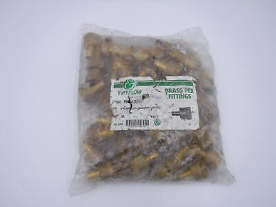 50 Pack 1/2" PEX x 1/2" Female FIP thread Adapter - Brass Fitting ...