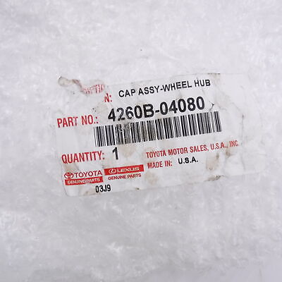 Genuine OEM Toyota 4260B-04080 Center Wheel Cap Assembly-Wheel Hub ...