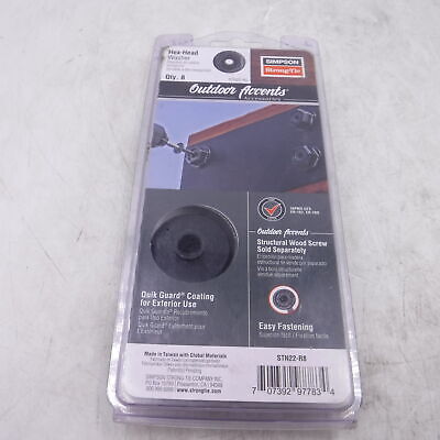 Pack Of 8 SIMPSON STN22-R8 Black Powder Coated HEX-Head WASHERS ...
