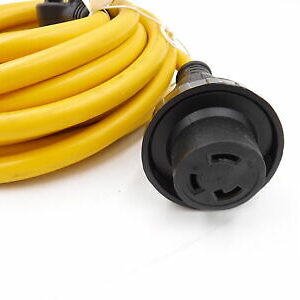 INTERTEK 3126867 24 FT RV MARINE SHORE POWER SUPPLY CORD CABLE HOOKUP ...