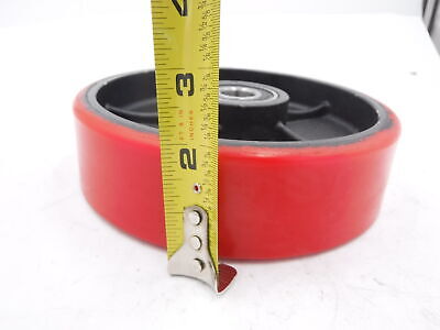 Pallet Jack Steer Wheel Caster 7" x 2" Solid Ultra Polyurethane Nylon ...