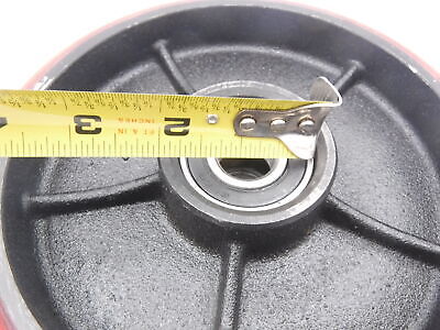 Pallet Jack Steer Wheel Caster 7" x 2" Solid Ultra Polyurethane Nylon ...
