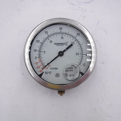 Tempress Denmark R717 Temperature/Pressure Gauge AISI 316 -60°C-60°C -1 ...