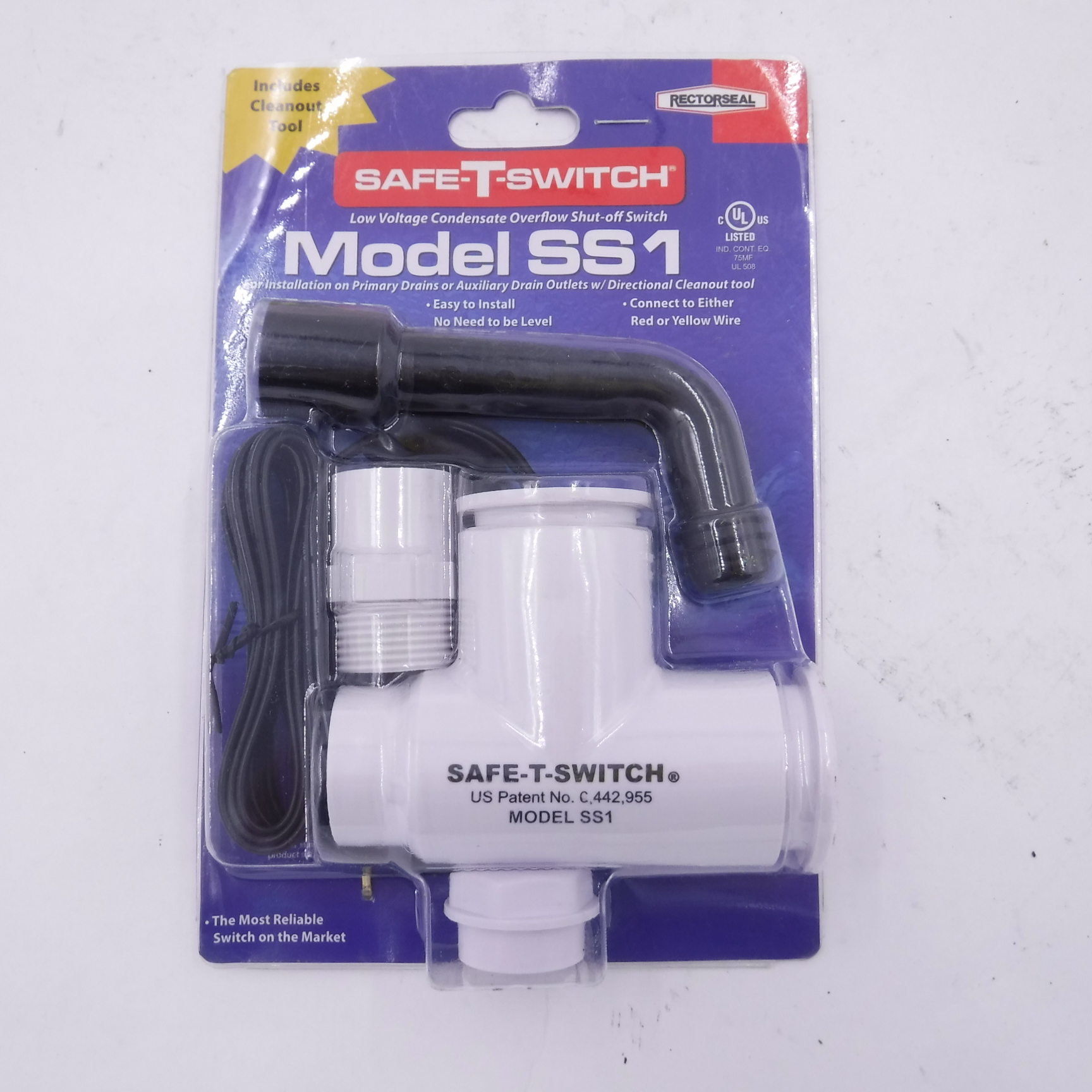 Rectorseal 97632 Safe-T-Switch SS1 Drain Safety Switch With Clean-Out Tool - OneClick Warehouse