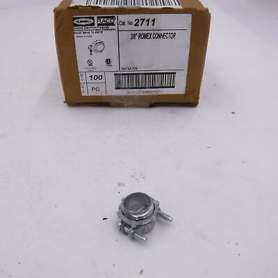 Box of 100 Hubbell Raco 3/8" Romex Connector Electrical Wire Clamp ...