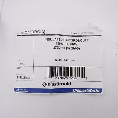 Elastimold Insulated Cap 200 AMP 25KV w/Ground & Cuff 273DRG(3 ...