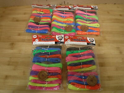 Set of 5 Rexlace Plastic Craft Lace Lanyard Cord Neon Colors Kit 450 ...