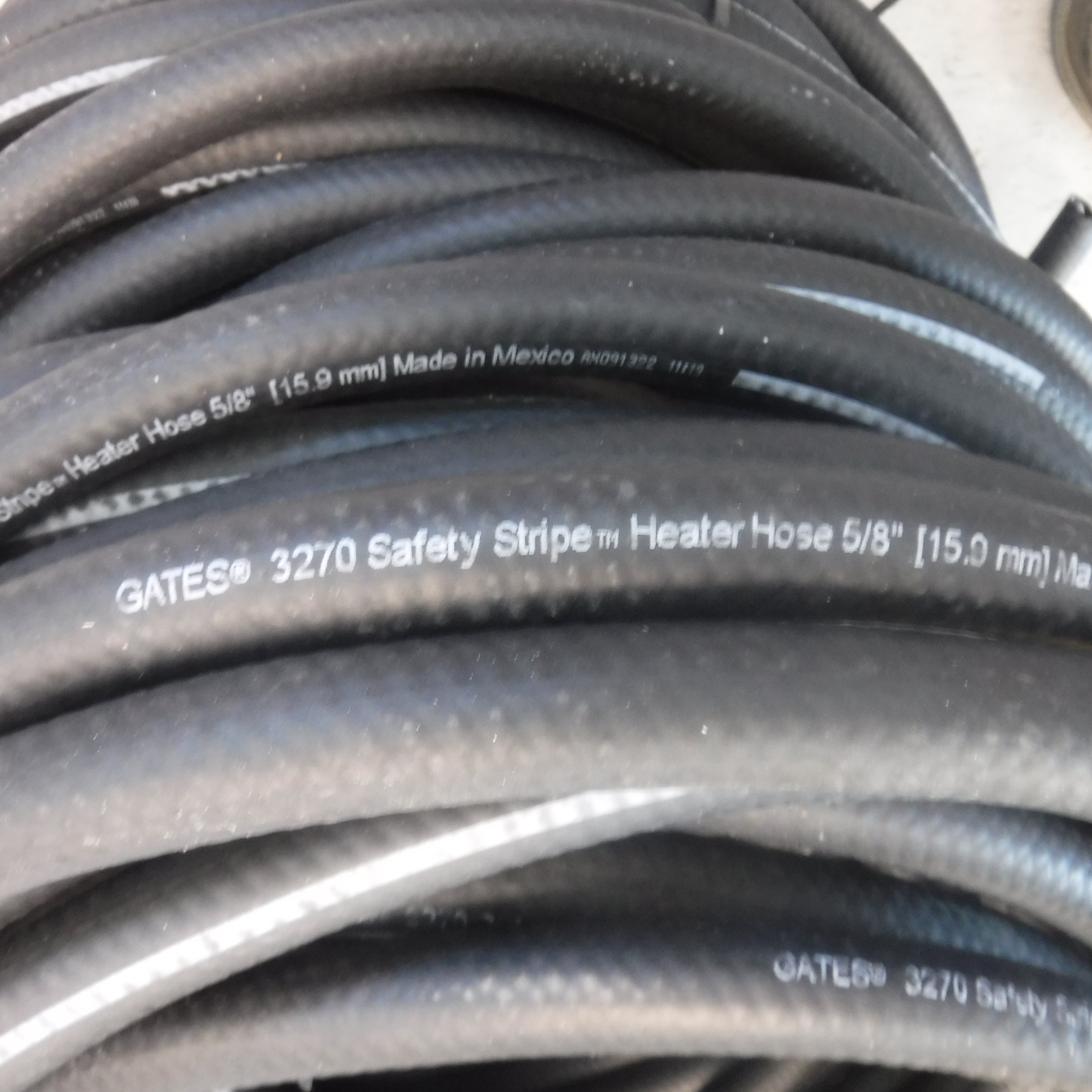 250' Gates 5/8" Safety Stripe 3270 Heater Coolant Radiator Hose ...