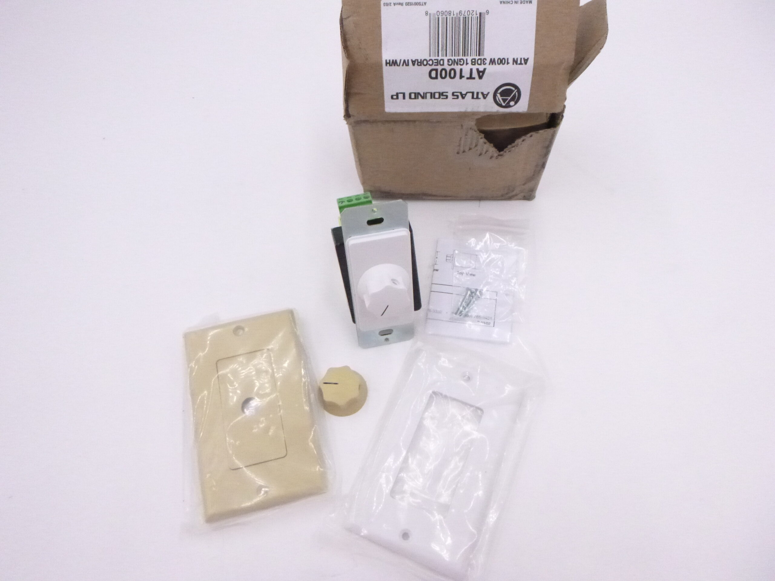 Atlas Sound AT100D - 100W Wall Mount Attenuator Volume Control (Decora ...