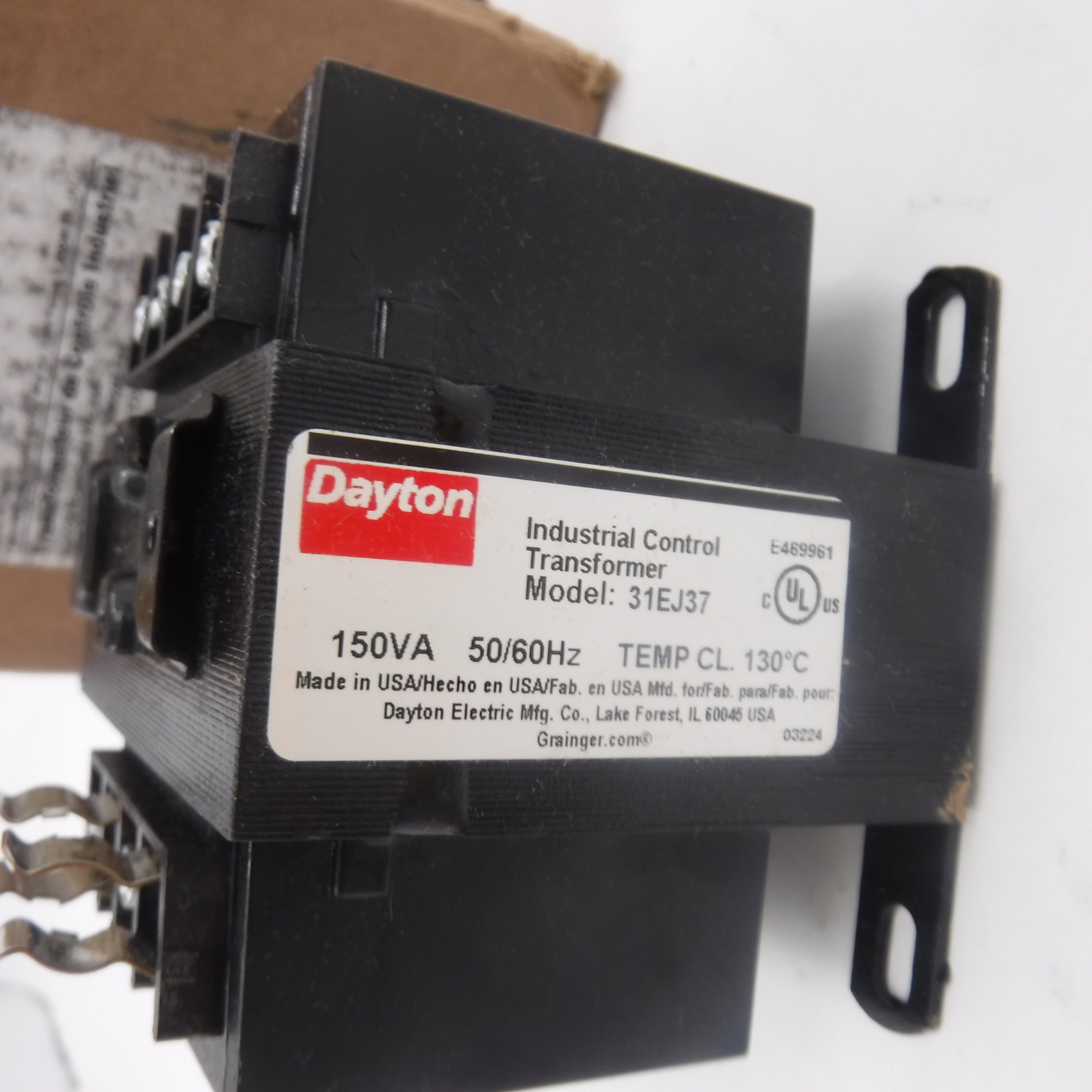 DAYTON 31EJ37 Control Transformer, 150VA, 208/240/480VAC - OneClick ...