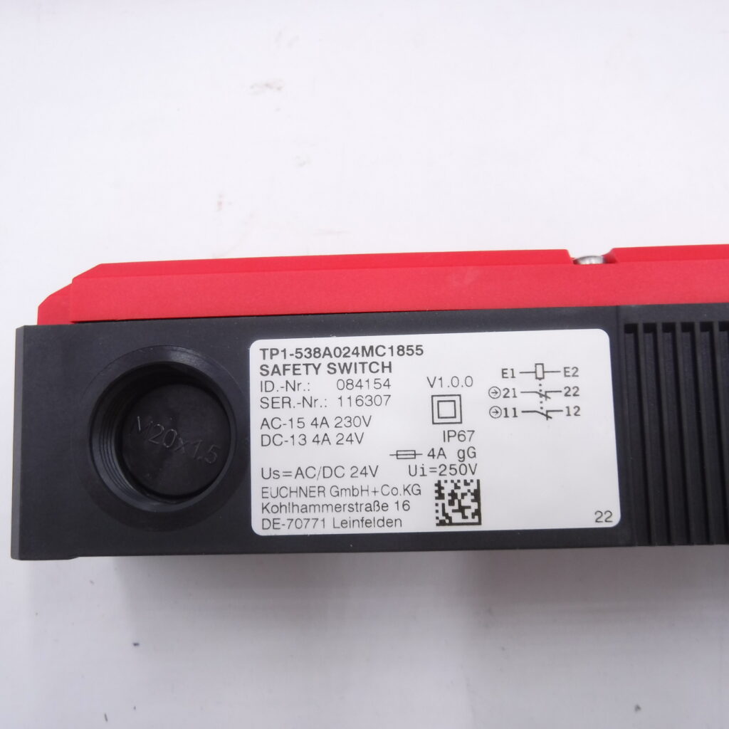 Euchner Short circuit monitoring Safety Switch TP1-538A024MC1855 230VAc ...