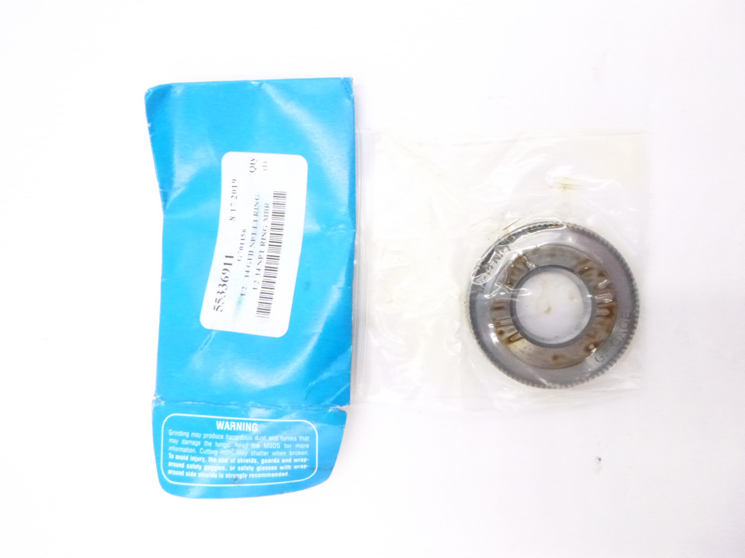 MSC T050014NK GF Gage 1/2-14 Thread Class L1 Ring Pipe Thread Gage NPT ...