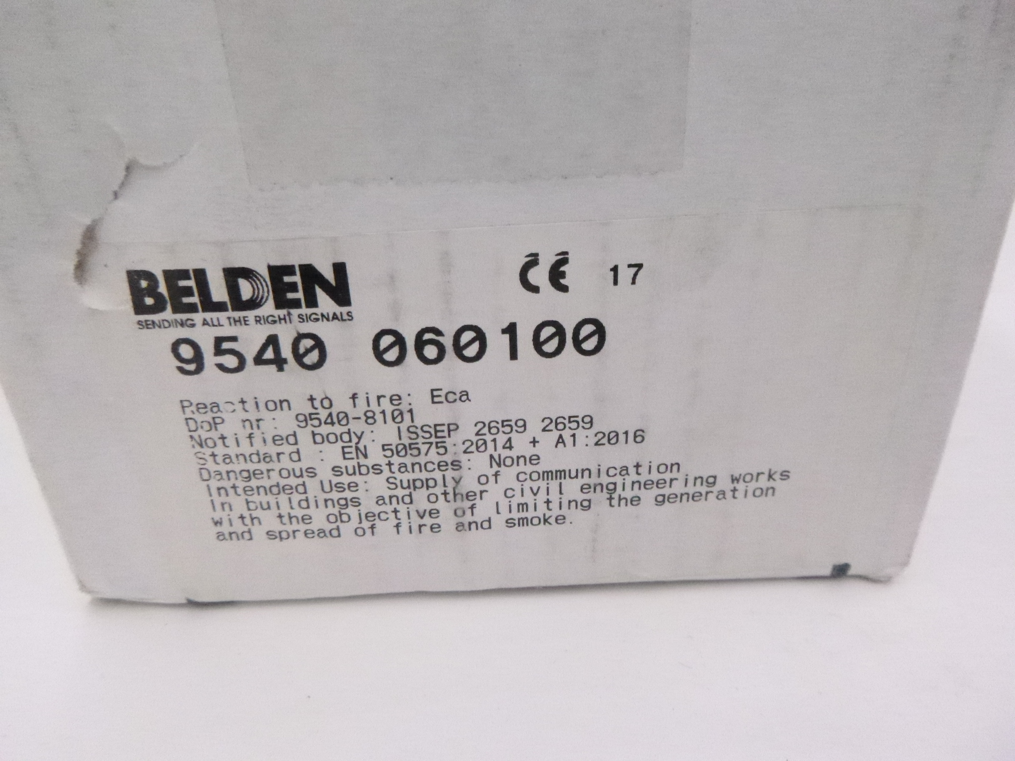 100' Belden Multi 10 Conductor Cable 300v 24awg 30MTR 9540060100 ...