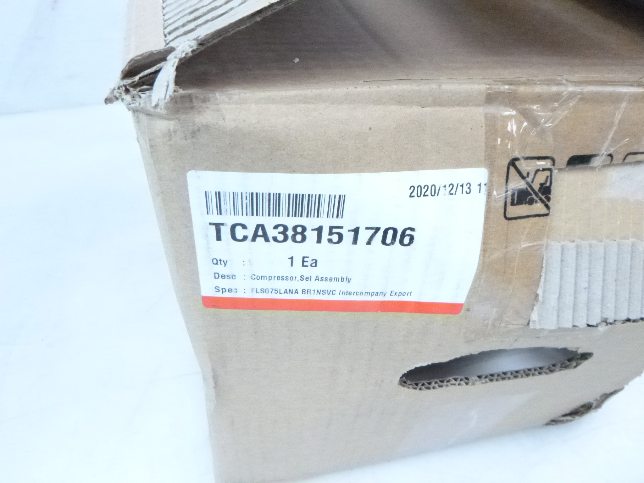 Genuine OEM LG TCA38151706 Refrigerator Compressor - OneClick Warehouse