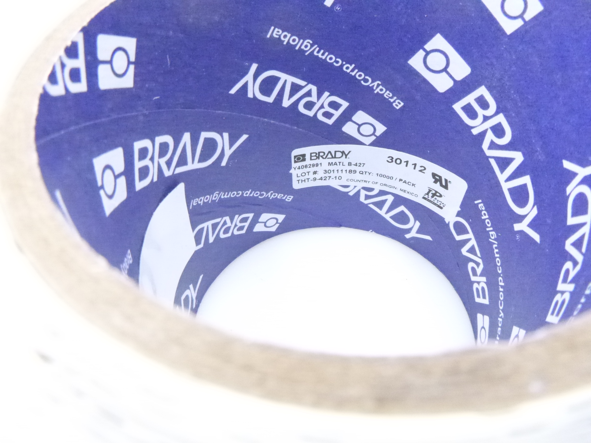 Self-laminating wire and cable labels Vinyl Wrap Around 3" Core 5000 ...