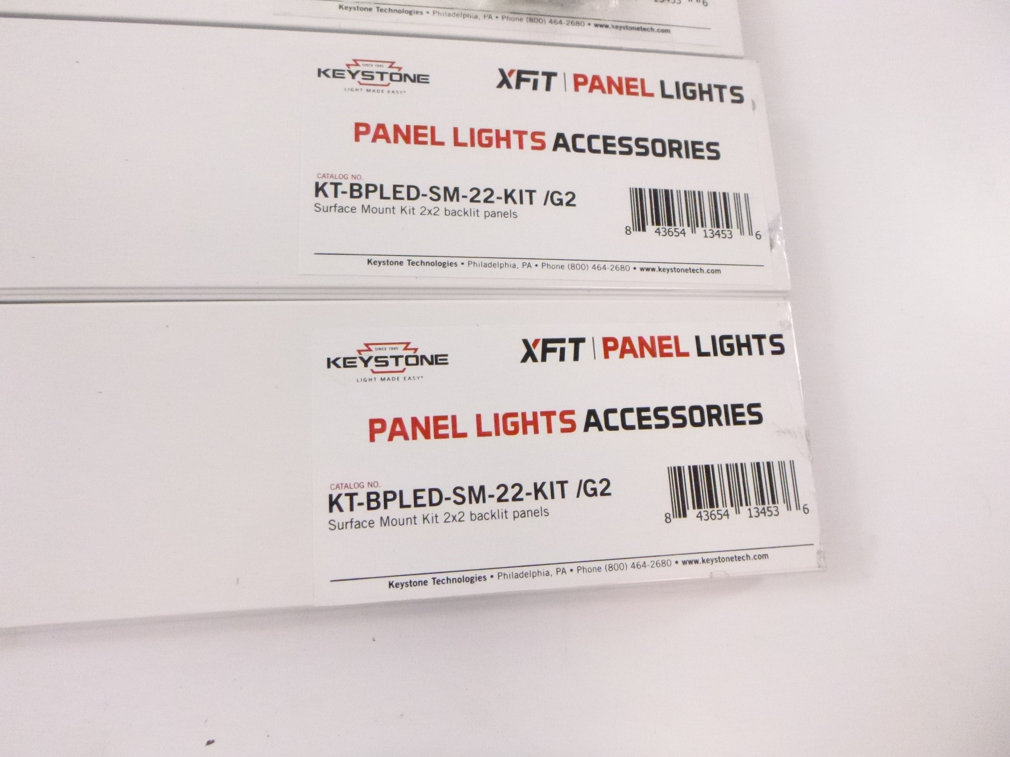5 Pack Keystone KT-BPLED-SM-22-KIT Surface Mount Kit 2x2 Backlit Panels ...