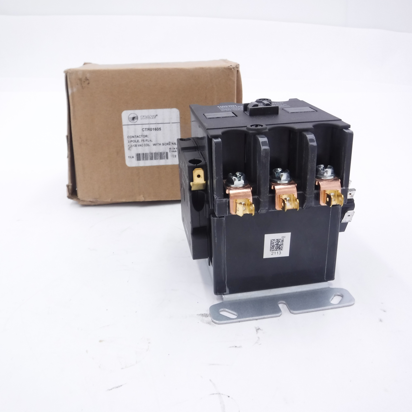 Genuine OEM Trane 3 Pole Contactor 75FLA 600V 50/60 Hz 110-120VAC ...