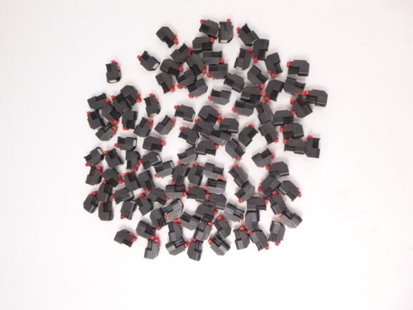 100 Pack Delphi PBT-GF20 2-Pin Terminal Connectors Red/Black - OneClick ...