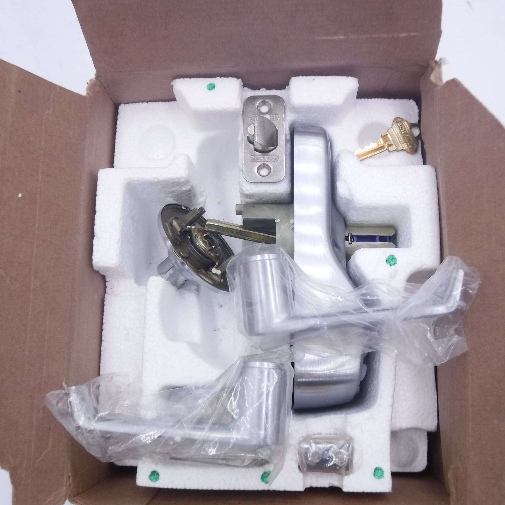 Schlage FE575 PLY/ELA Plymouth Keypad Auto-Lock Entry Leverset FE575 ...