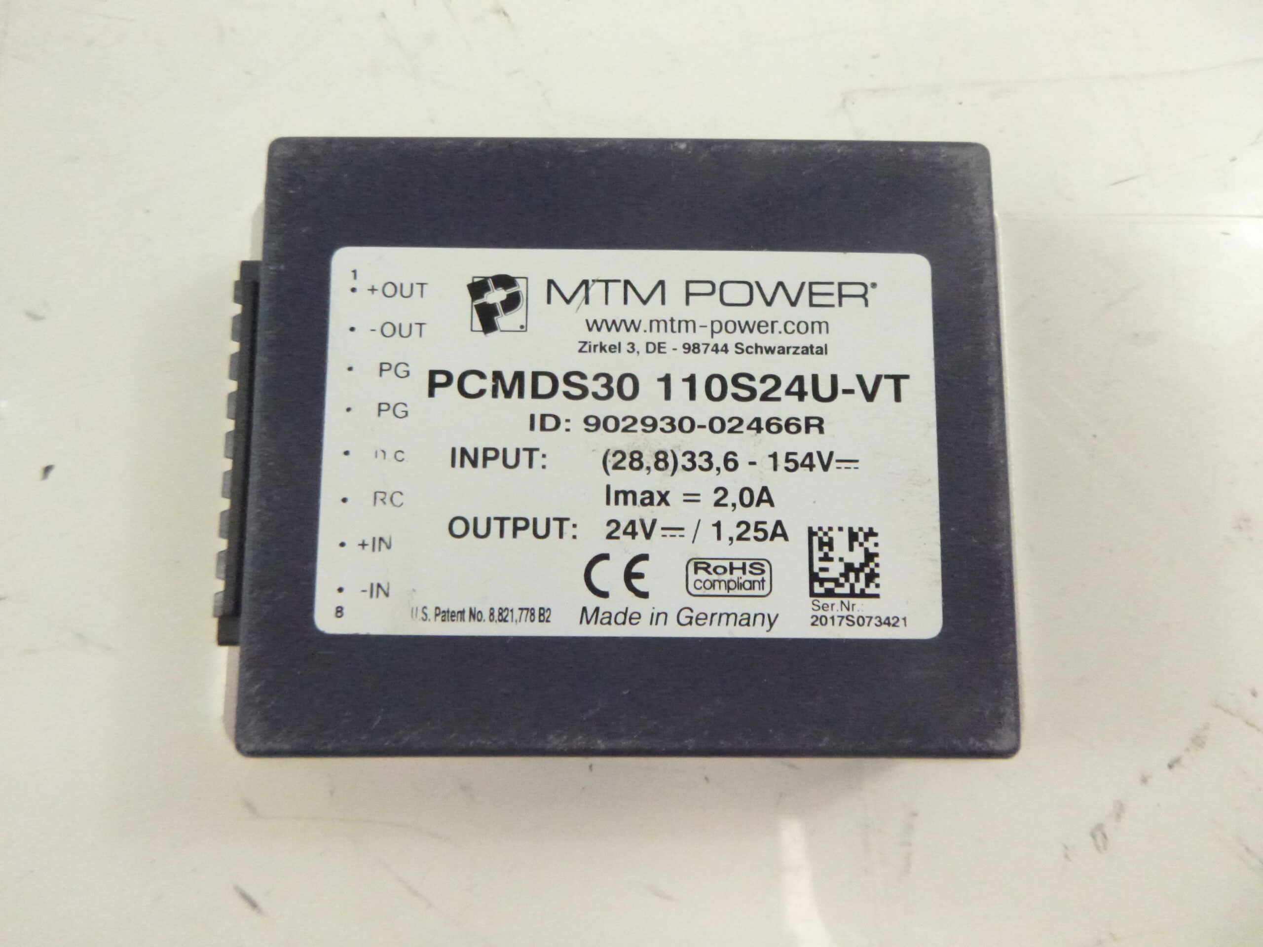 MTM Power Circuit DC/DC Converter PCMDS30 110S24U-VT Input 154V Output 24V - OneClick Warehouse