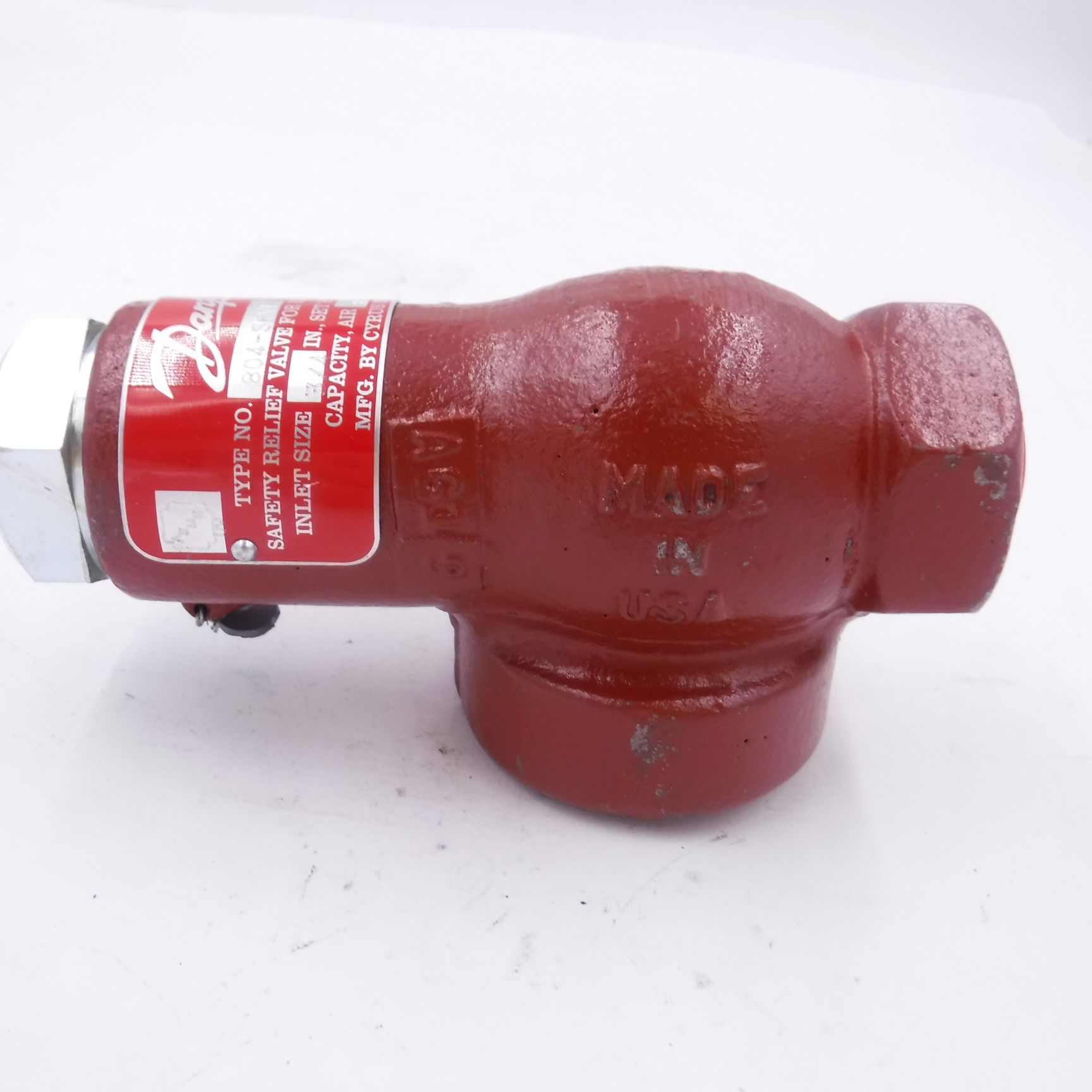 Danfoss Safety Relief Valve SFVL 804 3/4" FPT x 1 FPT 225 psig setting ...