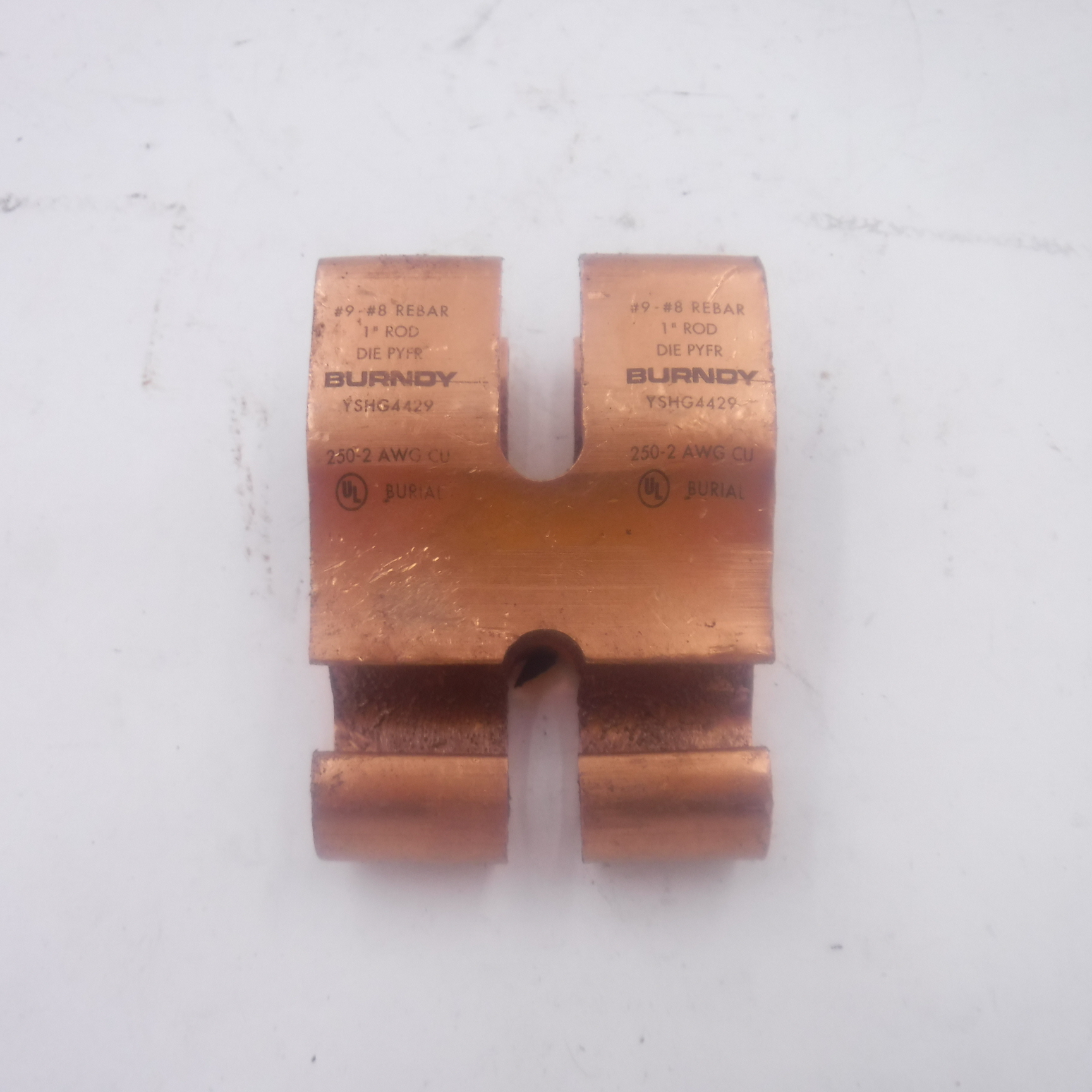 BURNDY YSHG4429 Die Pyer 1” ROD #9-#8 Rebar 373 Copper Connector ...