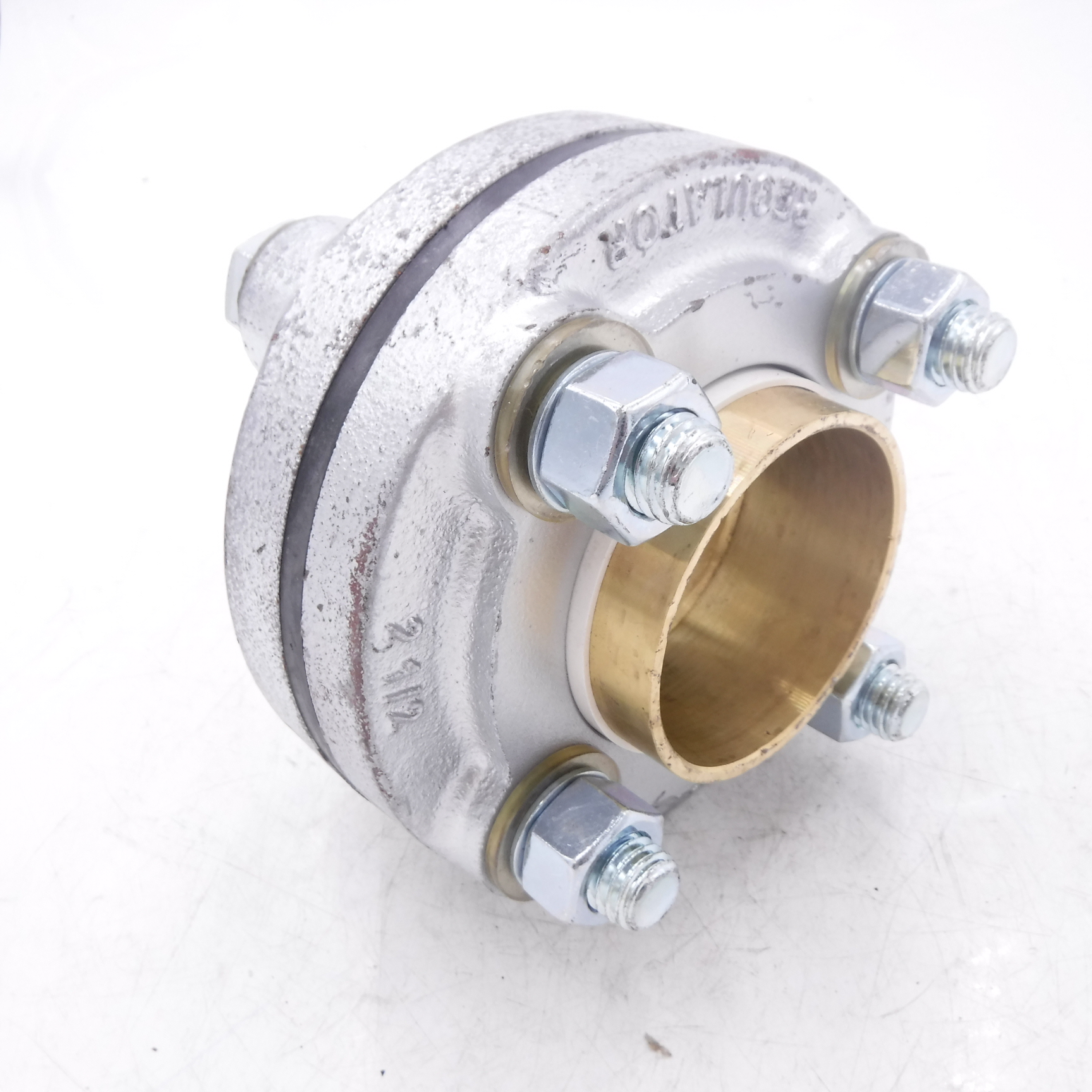 Watts 2-1/2" FNPT 175 PSI 4 Bolt Threaded Dielectric Flange Union ...