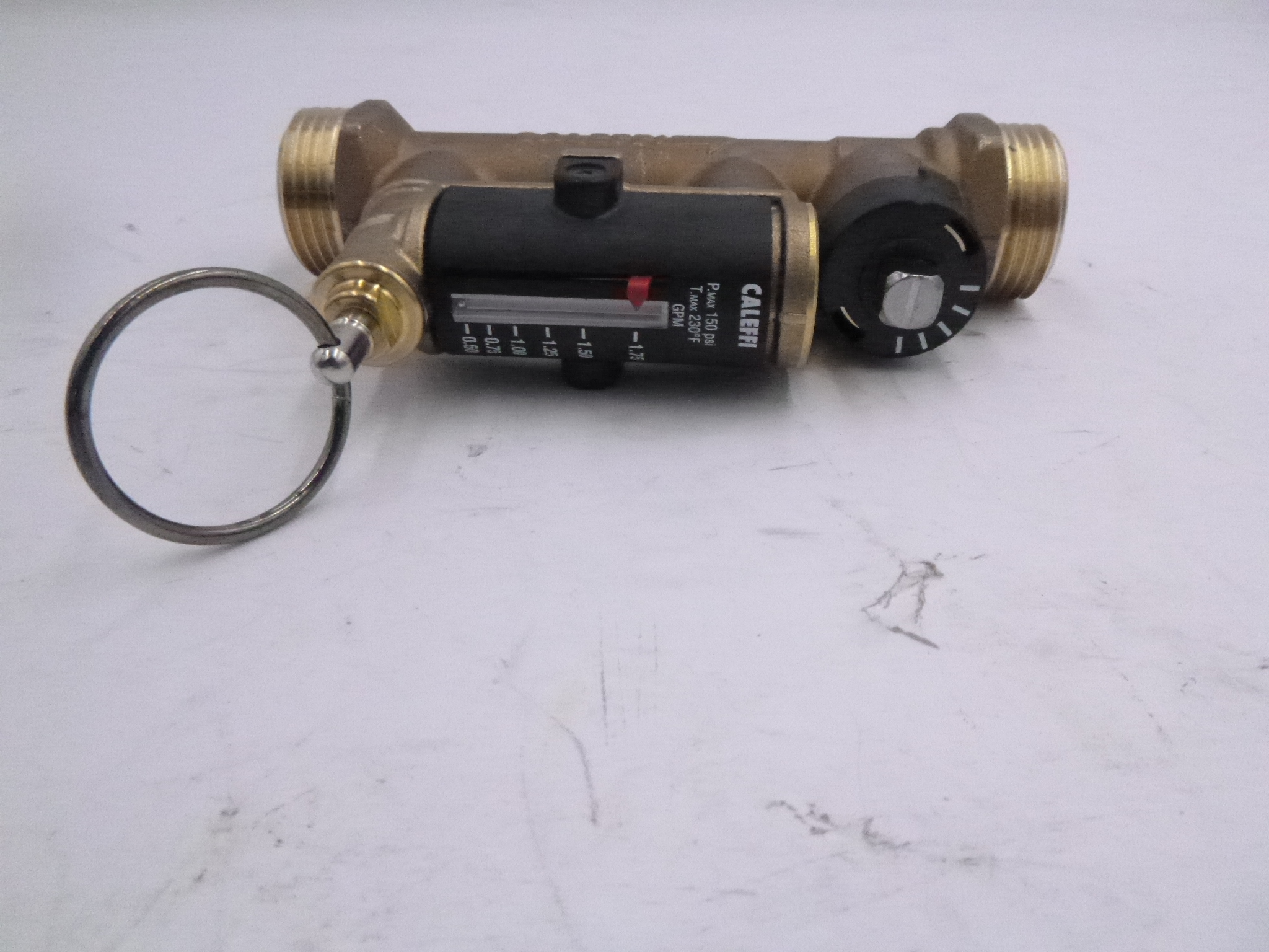 Caleffi 1" Balancing Valve w/ Flow Meter Inlet flow check valve ...