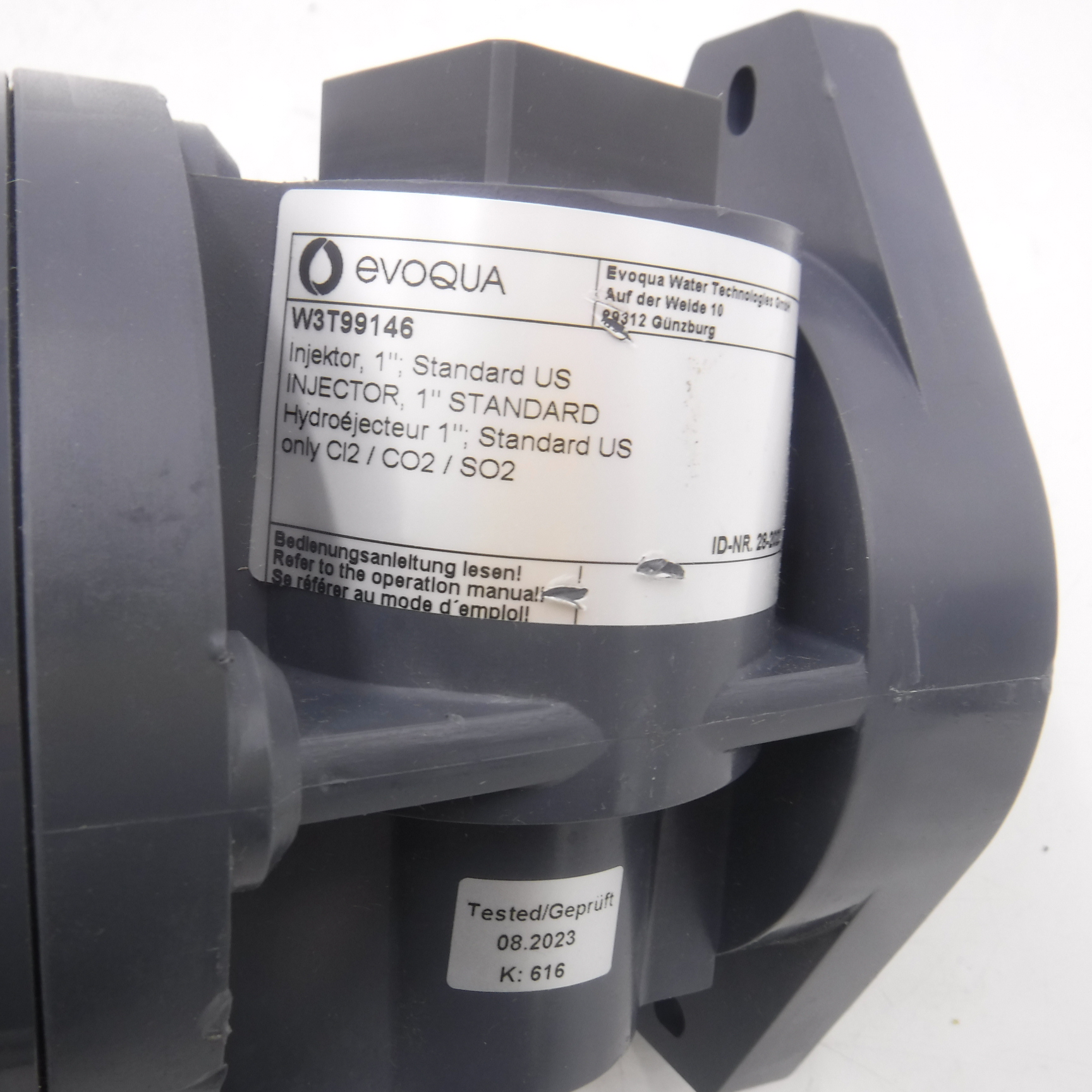 Evoqua Water Technologies W3T99146 Chlorine Injector 1" for ...