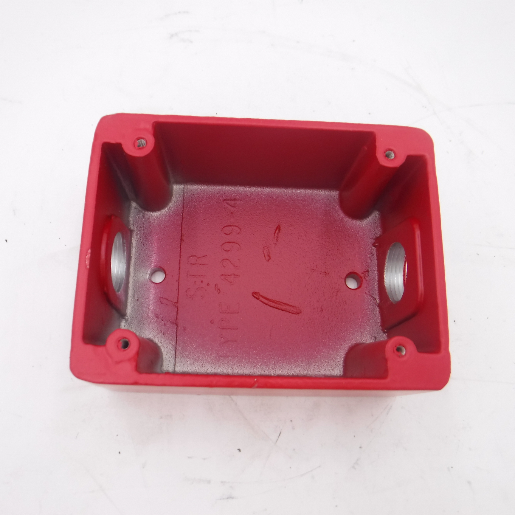 SImplex Red Metal Backbox 2975-9022 For Fire Alarm Pull Station - OneClick Warehouse