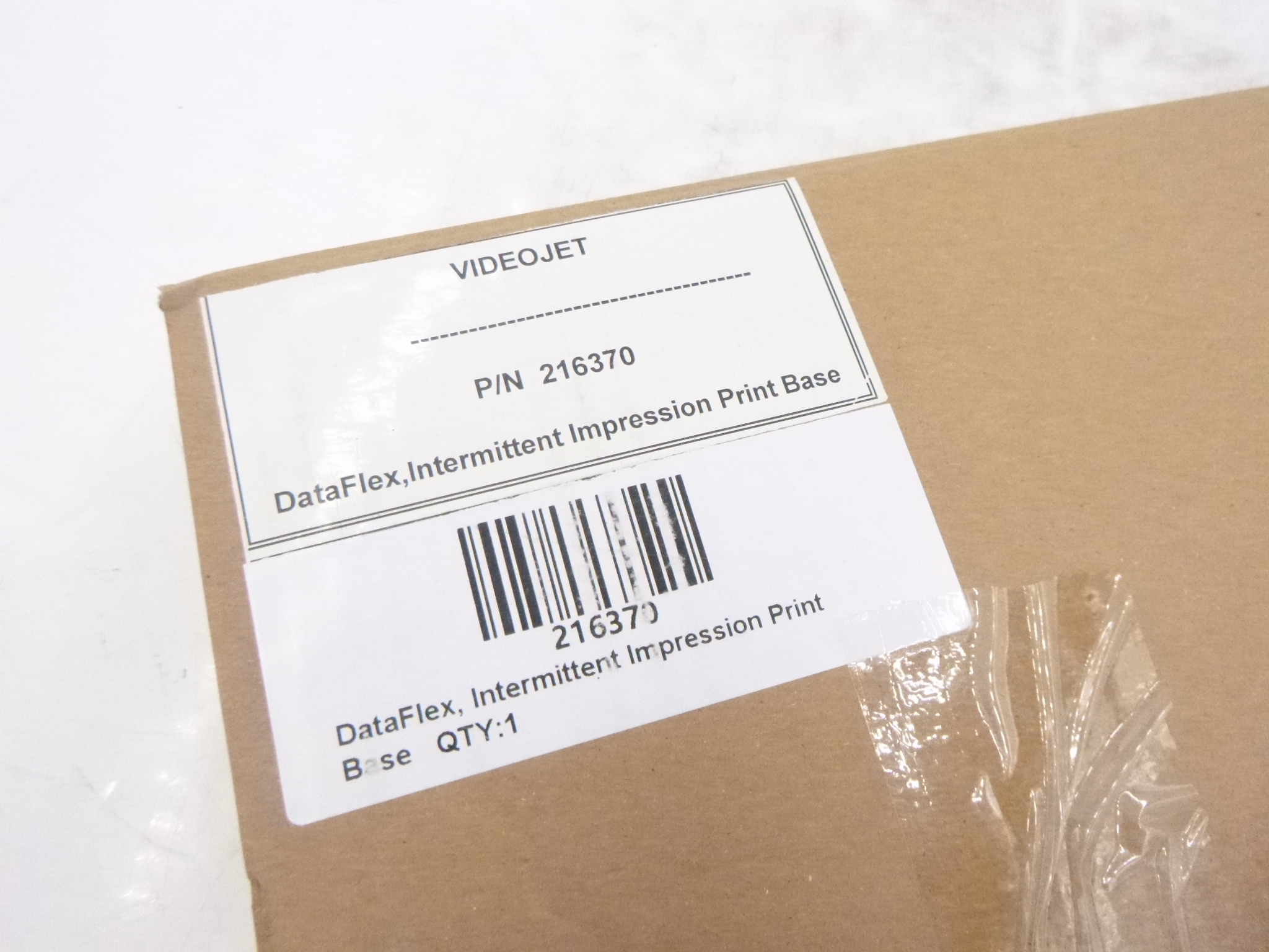 Videojet 216370 Intermittent Impression Print Base for DataFlex TTO ...