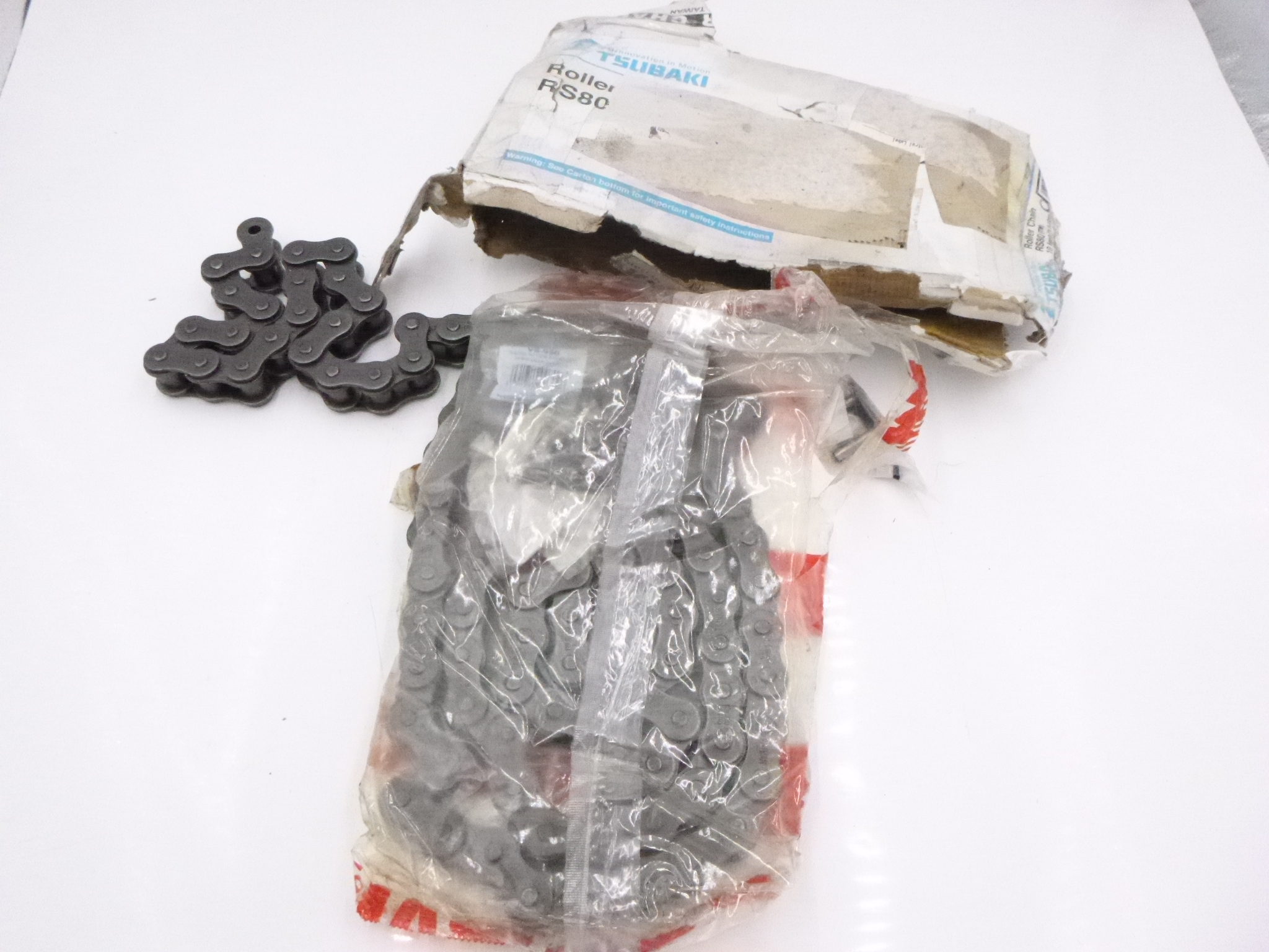 10' Tsubaki Single Strand Roller Chain RS80 TW - OneClick Warehouse