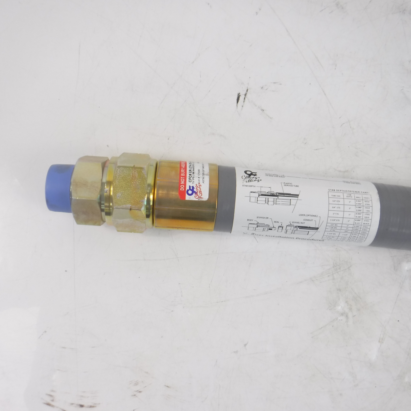 Chicago Fittings 1-1/4" MPT Flexible Anodless X-Riser For Natural Gas ...