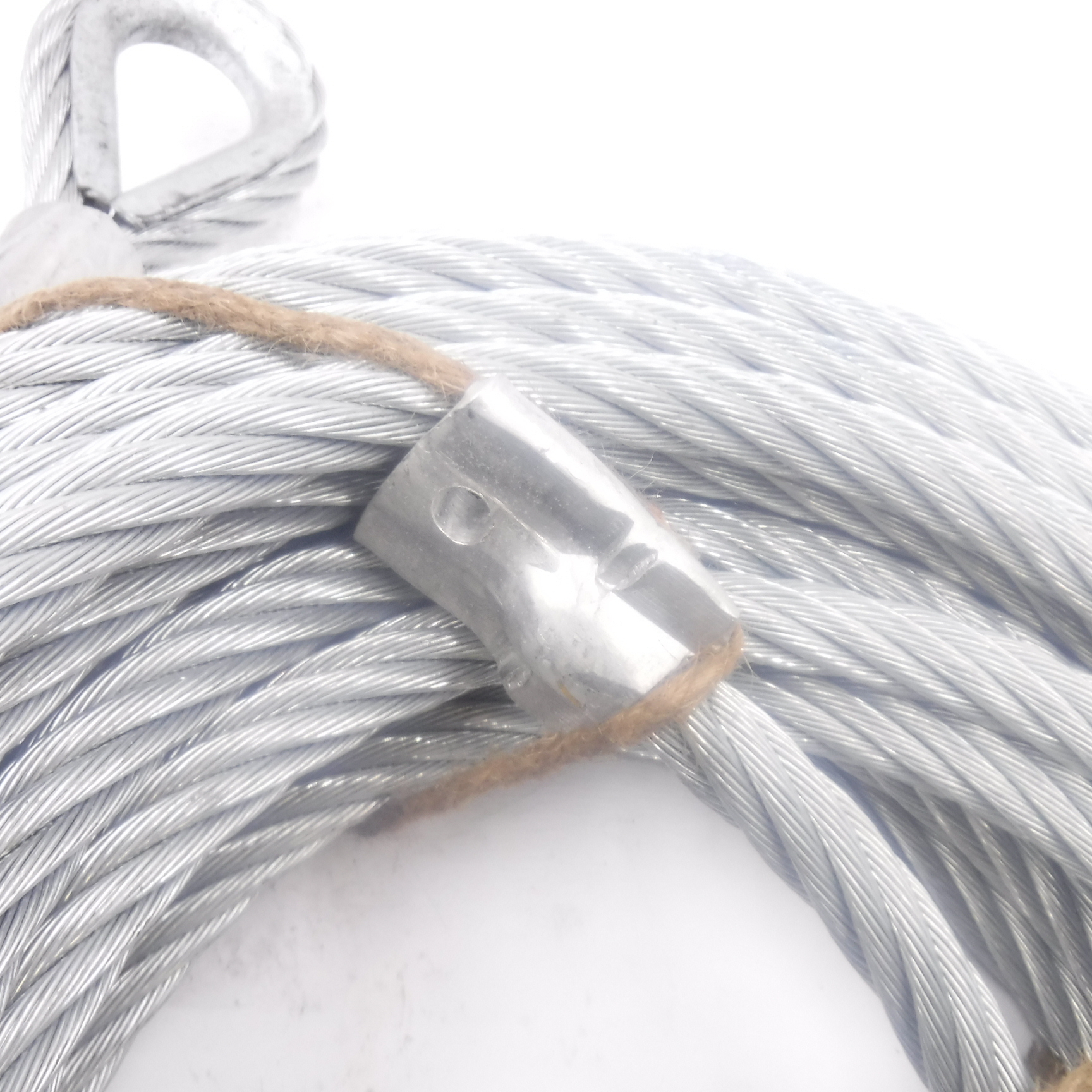 100' x 5/8" Winch Line Tow Cable Wire Rope Loop End - OneClick Warehouse