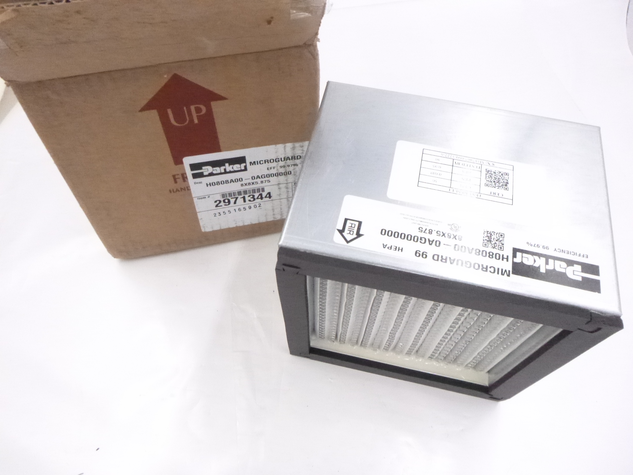 Parker 2971344 Microguard 99 Standard Capacity Hepa Filter 8x8x5.875 ...