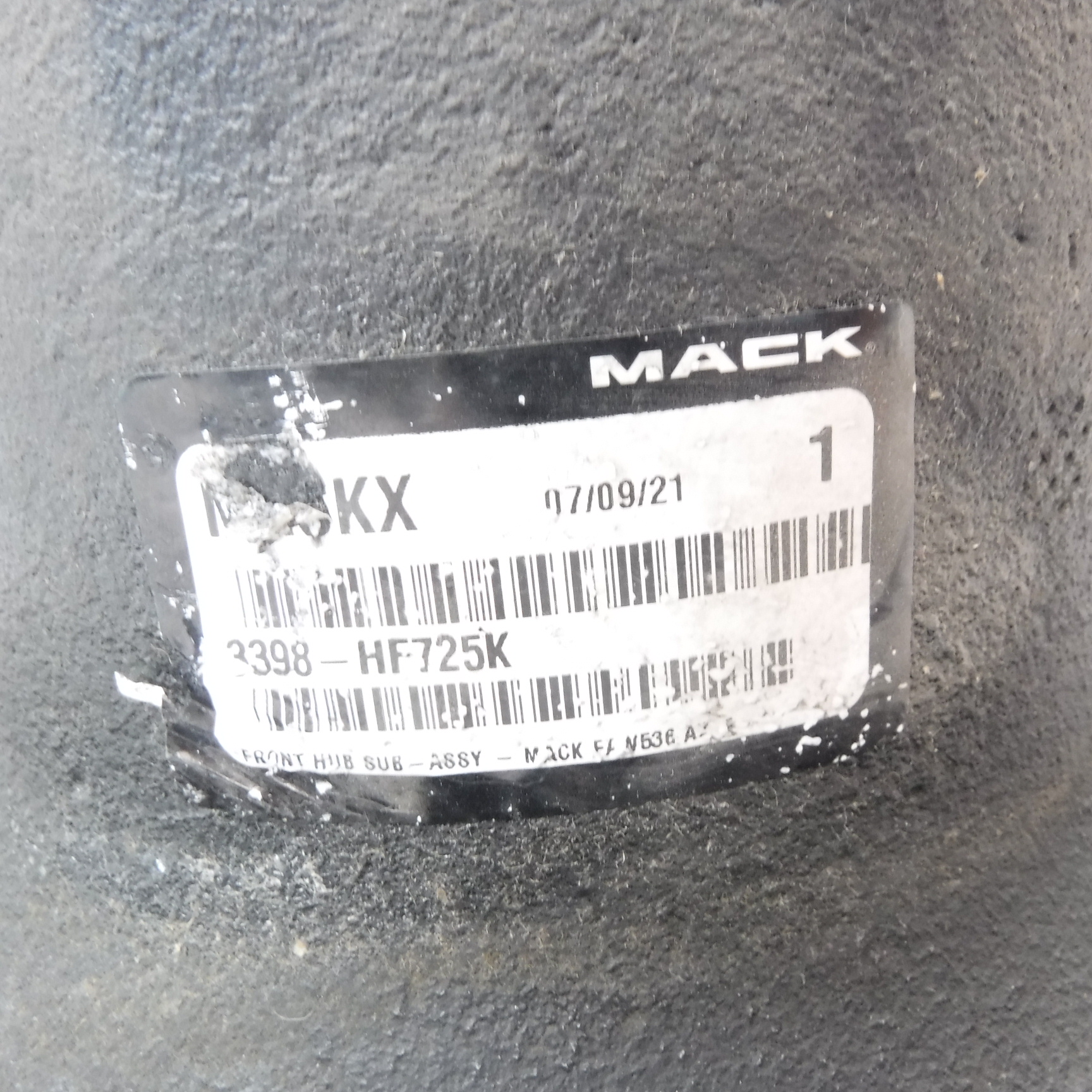 OEM Mack Truck Front 10 Stud Wheel Hub Bearing Spindle Assembly 3398 ...