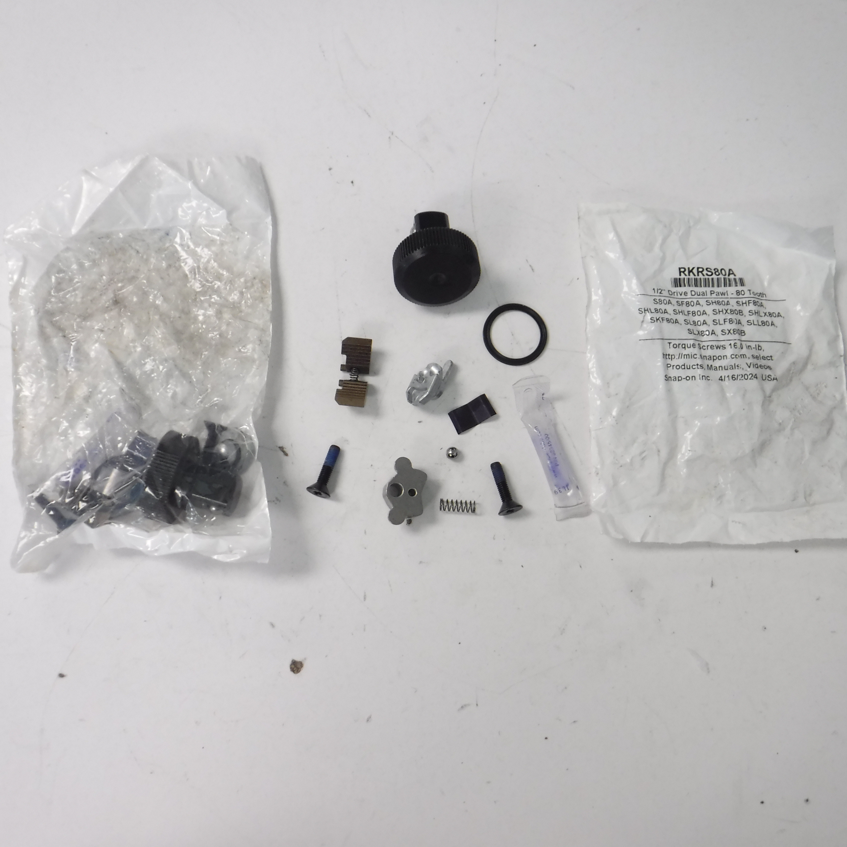 2 Pack Snap-On 1/2" Ratchet Repair Kit RKRS80A 80-Tooth - OneClick ...