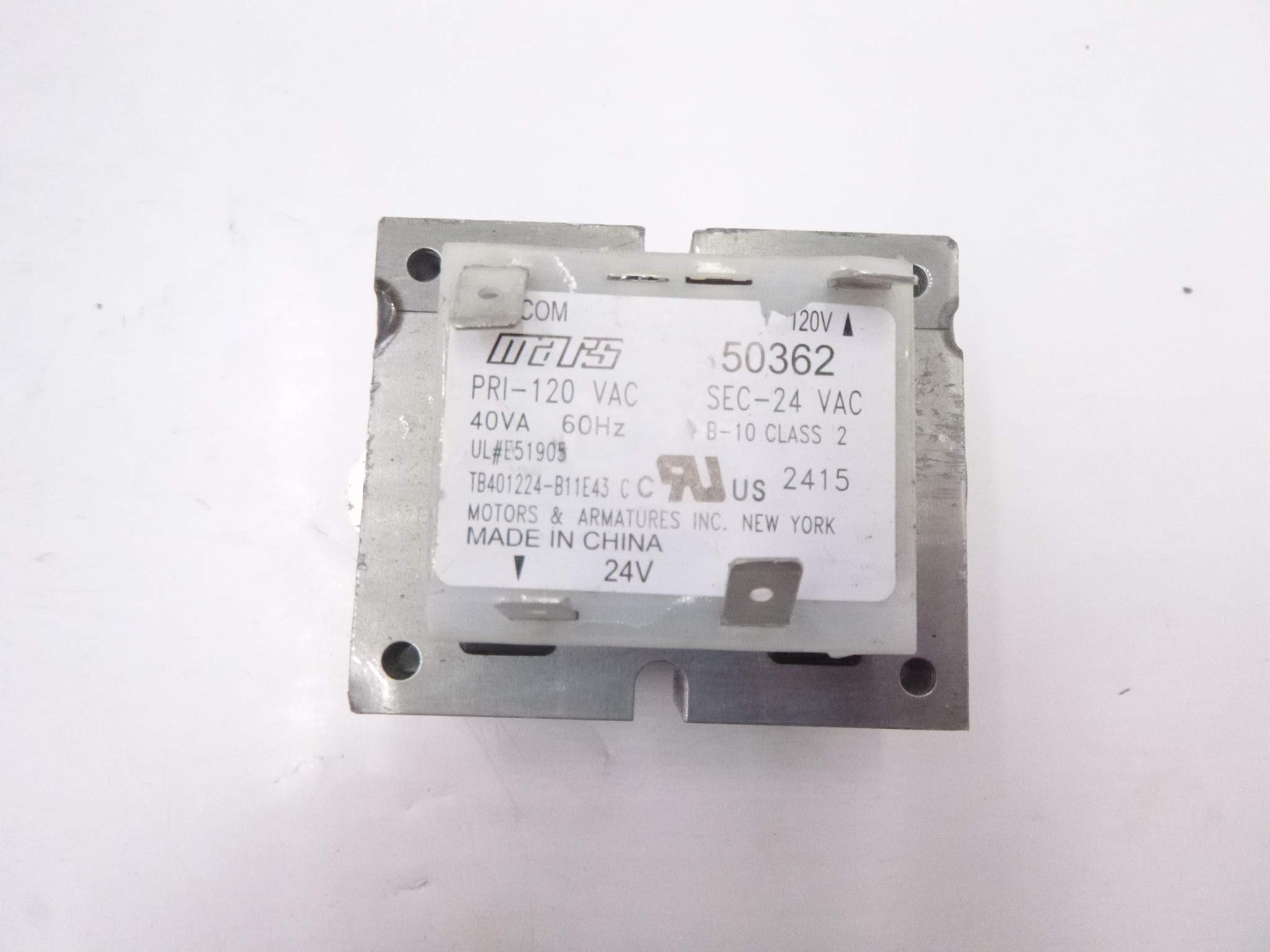 Mars 50362 Furnace Transformer 120/24V 40VA Multi Mount - OneClick ...