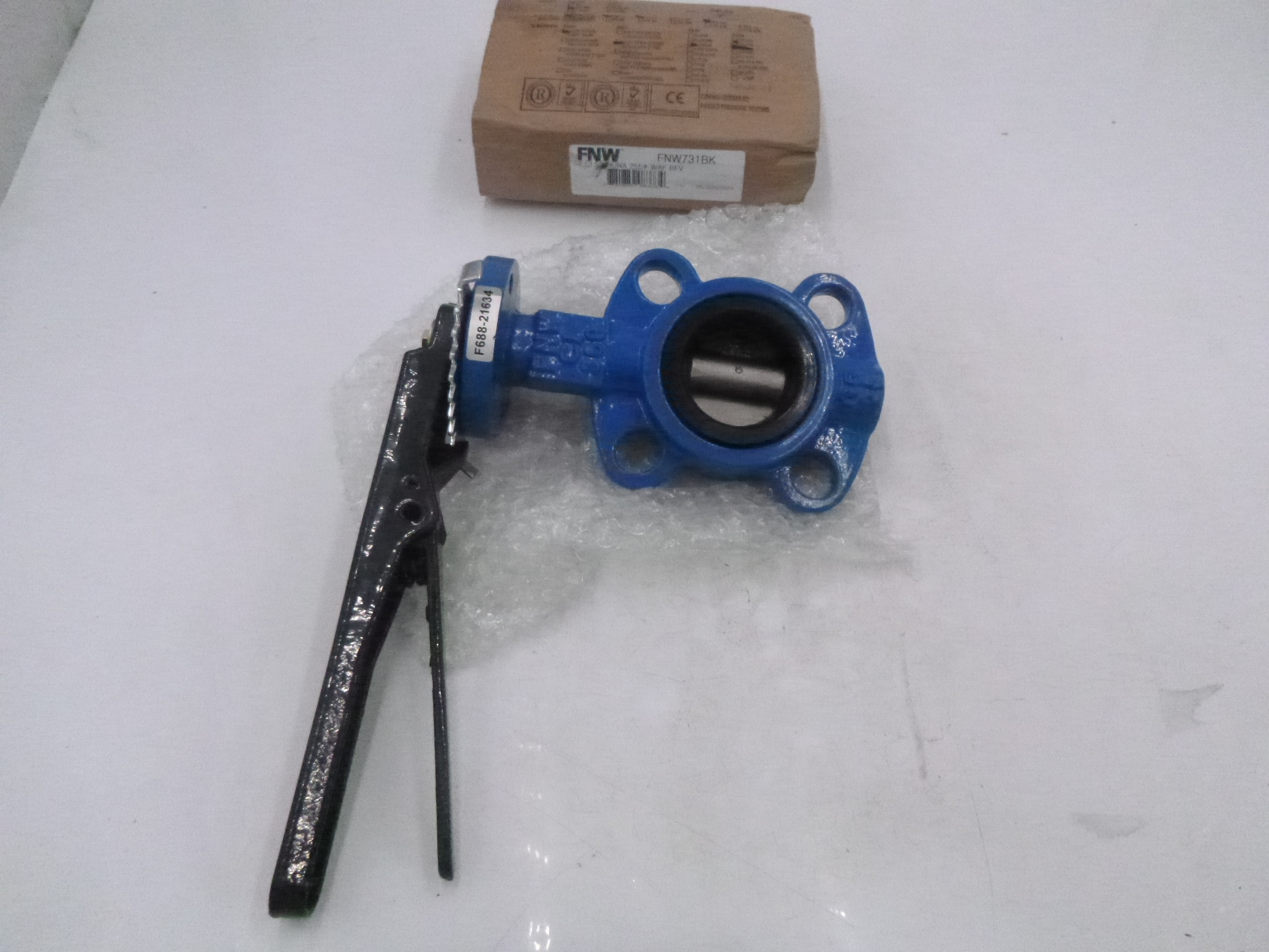 FNW 731 Series 2" Cast Iron Buna-N Lever Handle Butterfly Valve ...