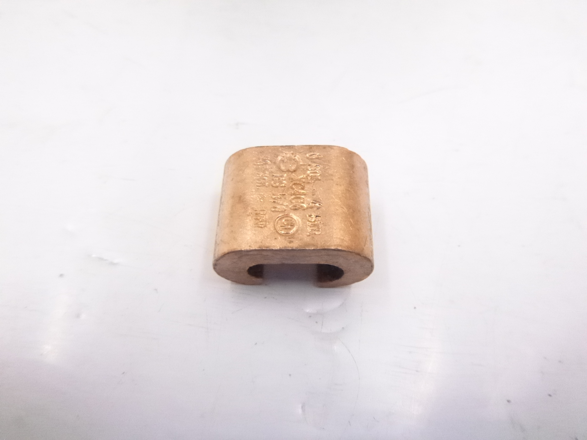 Box of 100 Burndy YC4C6 C-Shape Copper Crimpit Connector 6 SOL-6STR ...