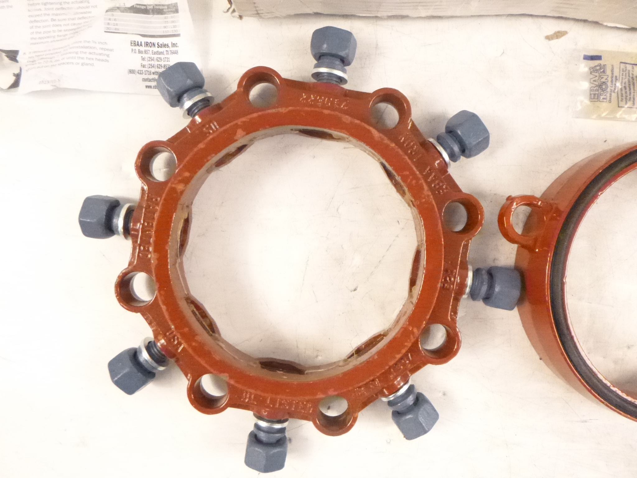 EBAA 2106 MegaFlange 6" Pipe Restrained Flange Adapter 2100 Series ...